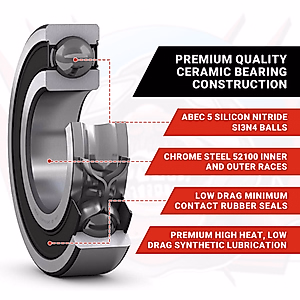FastEddy Bearings Compatible with Tamiya TT-02 Type-SRX Chassis Kit Ceramic Sealed Bearing Kit