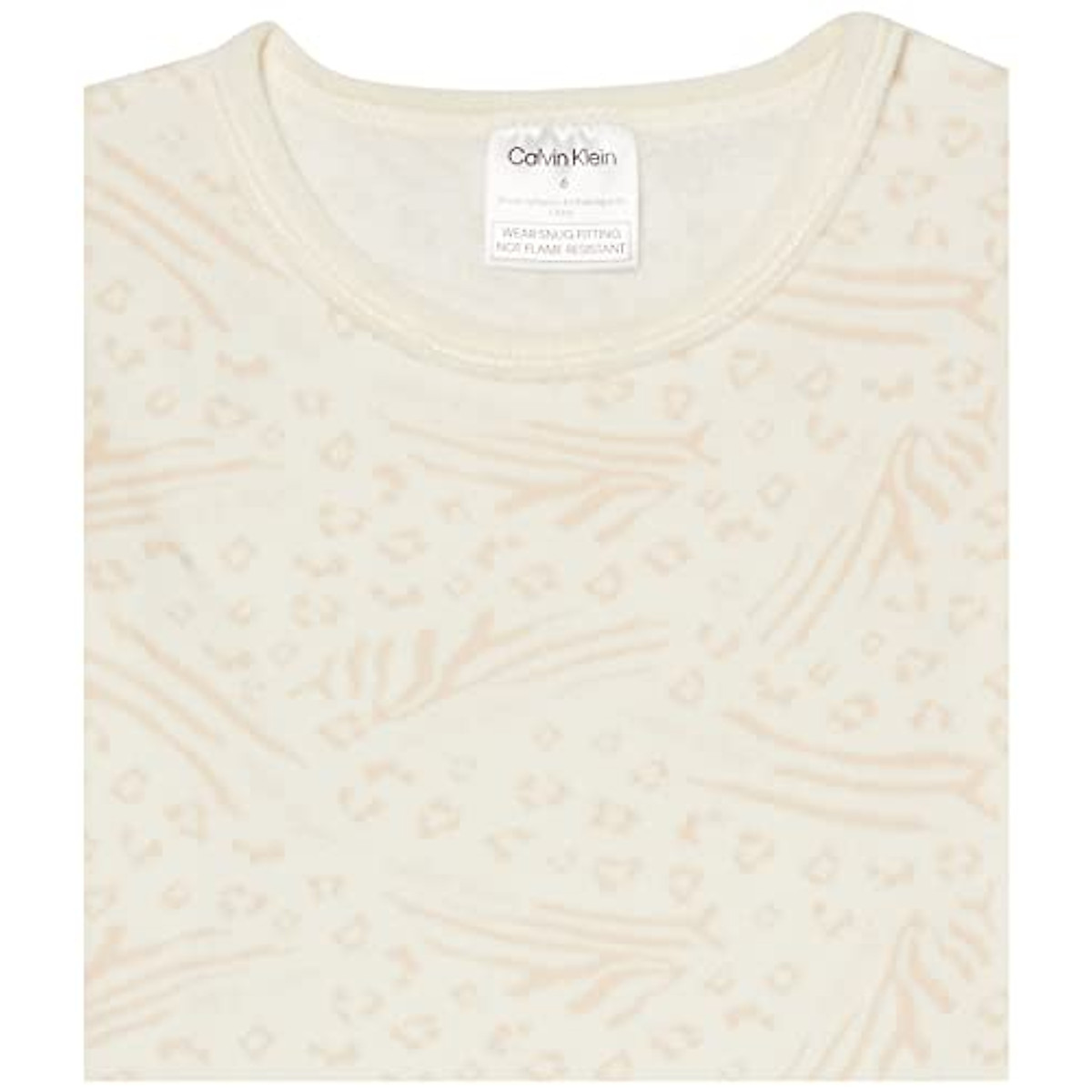 Calvin Klein Girls' Bunny Fleece Pajama Set, Leo Zebra, 10