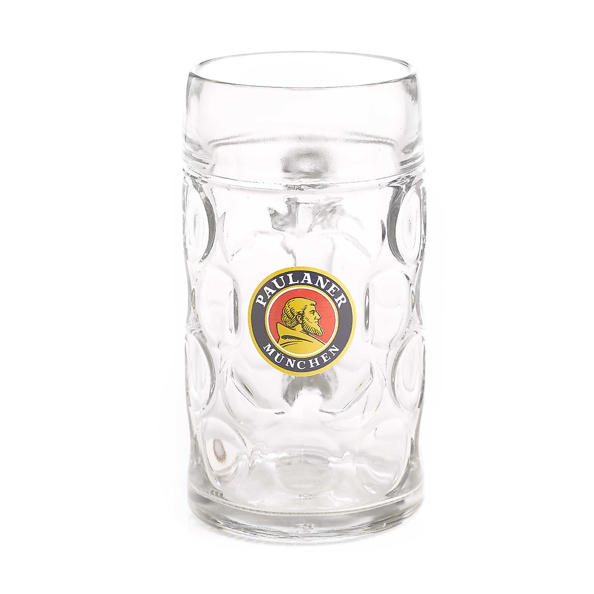 Paulaner Dimpled Isar Beer Mug - 1 Liter Mass Krug