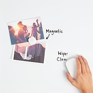 U Brands Contempo Magnetic Dry Erase Board Kit, 11”x14”, White Modern Frame, includes 4 Markers and Magnet