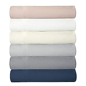 ROYALE LINENS Soft Home Brushed Percale Ultra Soft 100% Cotton, Full 4-Piece Sheet Set, White