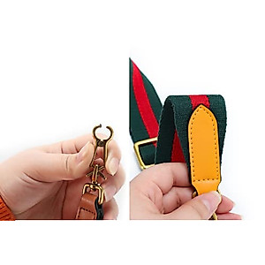 GOXTECH Wide Shoulder Strap Adjustable Replacement Crossbody Purse Handbag (Orange Leather Head )