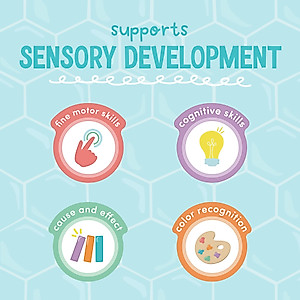 Glo Pals New Blair Water-Activated Bath Toy with 6 Reusable Light-Up Cubes for Sensory Play