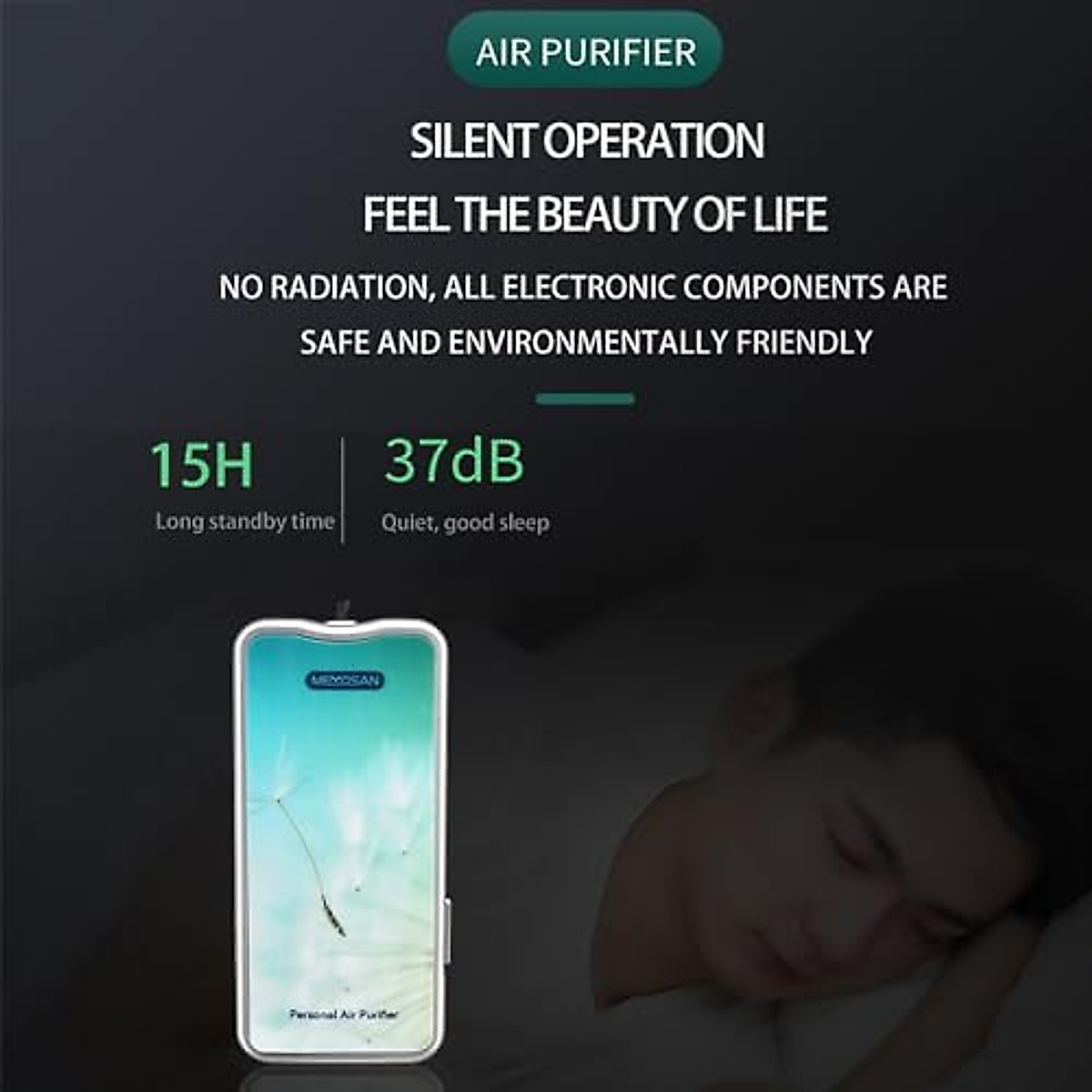 HEYAXA Air Purifiers for Home Large Room, H13 True HEPA Filter, Filterable 99.97% Micron Particles/Smoke/Pet Dander/Odor/for Office, Dorm, Apartment, Kitchen (Green Leaves)