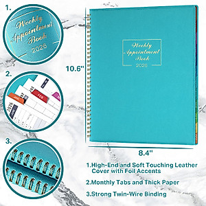 Weekly Appointment Book 2023 - Daily Hourly Planner 2023, January 2023- December 2023, 8.4" x 10.6", 15-Minute Interval, Flexible Soft Cover, Twin-Wire Binding, Perfect for Your Life