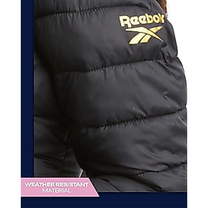 Reebok Women's Winter Jacket - Heavyweight Quilted Puffer Parka Coat - Sherpa Lined Ski Jacket for Women (S-XL), Size Medium, Black