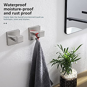 KOKOSIRI 24-Inch Single Towel Bar, Bathroom Towel Holder, Toilet Paper Holder, Bath Towel Hook Modern Robe Hook Coat Hook, Wall Mounted, SUS 304 Stainless Steel, Brushed Steel, B05A4-BR-L24