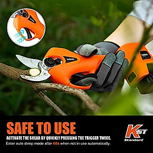 Pruning Shear Battery Powered, Kebtek Electric Pruning Shears Cordless Portable Electric Pruner with 2Pack 2Ah Rechargable Batteries -16.8V 25MM(0.98Inch)Cutting Diameter2