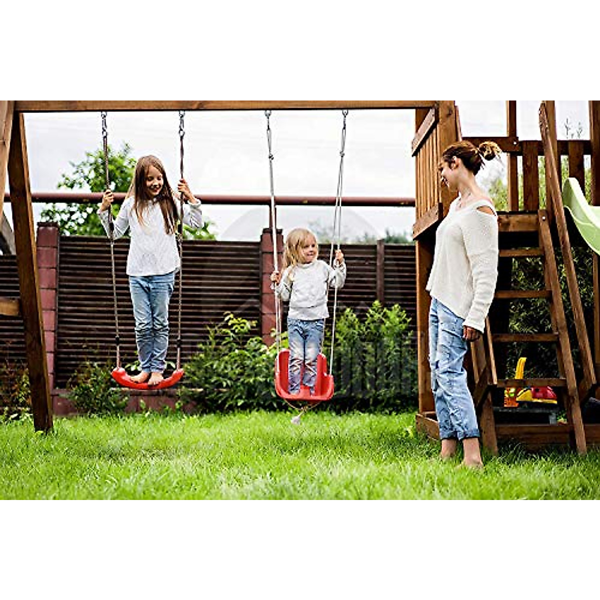 Maky Outdoors Two Swing Hooks & Hangers - Galvanized, Anti-Rust Steel Accessories - Heavy Duty, Quiet Fasteners for Hammocks - Safe, Hanging Kit Hardware - Load Capacity: 600 Lbs Per Anchor - Screw