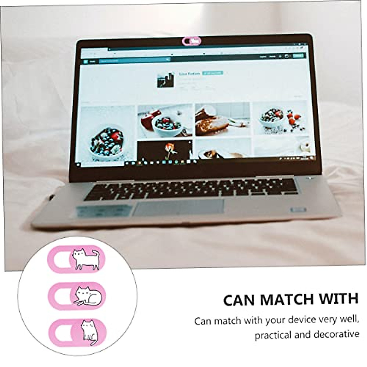 SOLUSTRE 3pcs Camera Cover Slider Cell Phones Computers Laptops Computer Camera Cover Webcam Camera Cover Tablet Camera Cover Laptop Camera Slide Blocker Phone Slide Blocker Pink Protector