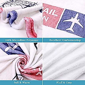 Welltop Personalized Flannel Blanket to My Dad Gift from Daughter Son, Ultra Soft Flannel Fleece Blankets Christmas Birthday Father's Day Cozy Lightweight Throw Blanket Fits Couch Sofa Bed (59x79in)