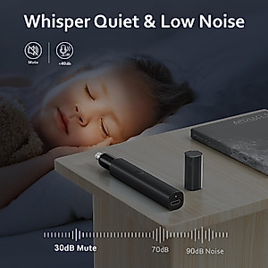 TIFOR 8,000 RPM Nose Hair Trimmer for Men - Electric Nose Hair Trimmer Rechargeable - IPX7 Metal Ear Nose Trimmer Eyebrow Facial Hair Removal Tool