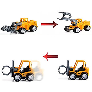 PPXMEEUDC Mini Construction Vehicles Set Pull Back Engineering Car Toys Tractor Trucks for Birthday Party Favors Game Gift Classroom Reward Car