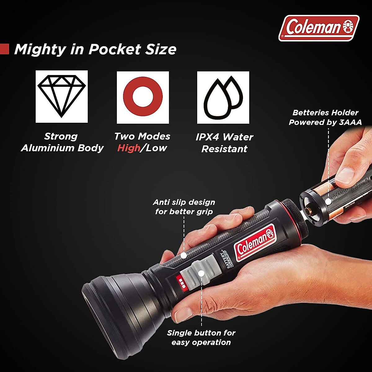 Coleman Battery Guard 325m LED Flashlight