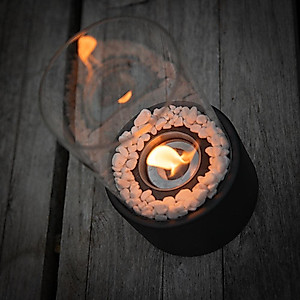 Tabletop Fire Pit Indoor Outdoor Mini Portable Fireplace - Smoke Free Clean-Burning Bio Ethanol - Modern Table Top Fire Pit Decor