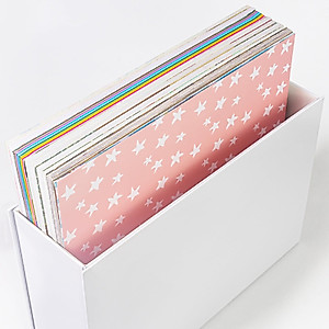 Scrapbook Paper Storage Organizer, 12x12 Paper Storage Organizer, Scrapbook Storage Bin for 12" x 12" Paper- 2 Pack