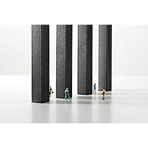 Cubiker End Table, C Shaped Reversible Side Table with Wooden Shelf, Snack Side Table for Living Room, End Table for Sofa Couch and Bed, Metal Frame Nightstand Deep Brown