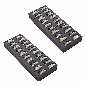 Polar Whale 2 Cocktail Capsule Drawer Organizers Tray Insert Compatible with Bartesian for Kitchen Home Bar Party Waterproof Washable Black Foam 20 Compartment 7.75 x 20 Inches