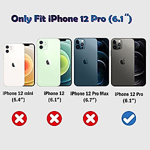 QHOHQ 3 Pack Screen Protector for iPhone 12 Pro 6.1 Inch with 2 Pack Tempered Glass Camera Lens Protector, Ultra HD, 9H Hardness, Scratch Resistant, Easy Install - case Friendly