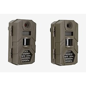 Tasco Trail Camera, 12MP, 2 Pack, Low Glow, Tan, Removable Battery Trays