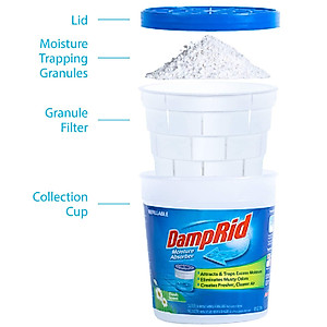 DampRid Fresh Scent Refillable Moisture Absorber - 10.5oz cup – Traps Moisture for Fresher, Cleaner Air