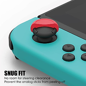 Thumb Grip Set Joystick Caps,Controller Gamepad Thumbstick Cover Replacement Set Analog Stick Cap for NS S_Witch /for lite/for S_Witch OLED (Green+Pink)