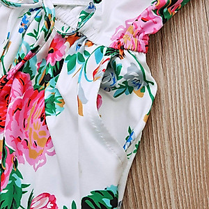 Noubeau Toddler Girls Kids Jumpsuit Girl One Piece Sleeveless Floral Playsuit Strap Romper Summer Outfits Clothes