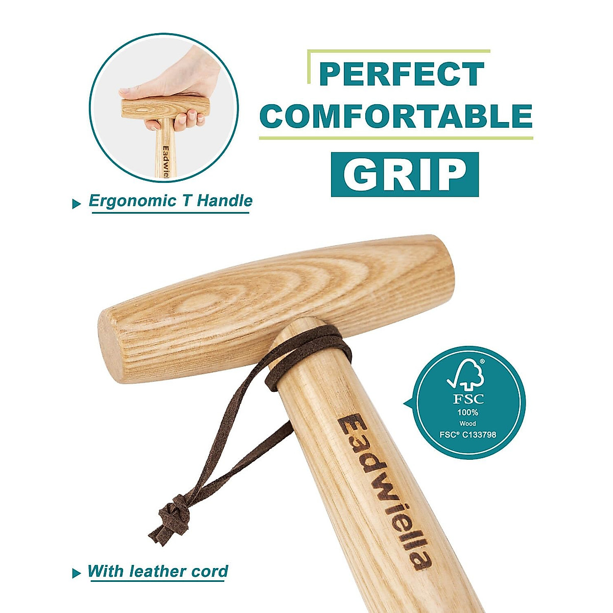 Dibber with 5 Inch Measurements Seed Dibber Garden Tool Hand Dibbler Seed Planter Tool Seed Dispenser Hole Digger for Planting Small Seeds Seedlings Sowing Seeds Transplanting Plants Planting Bulbs