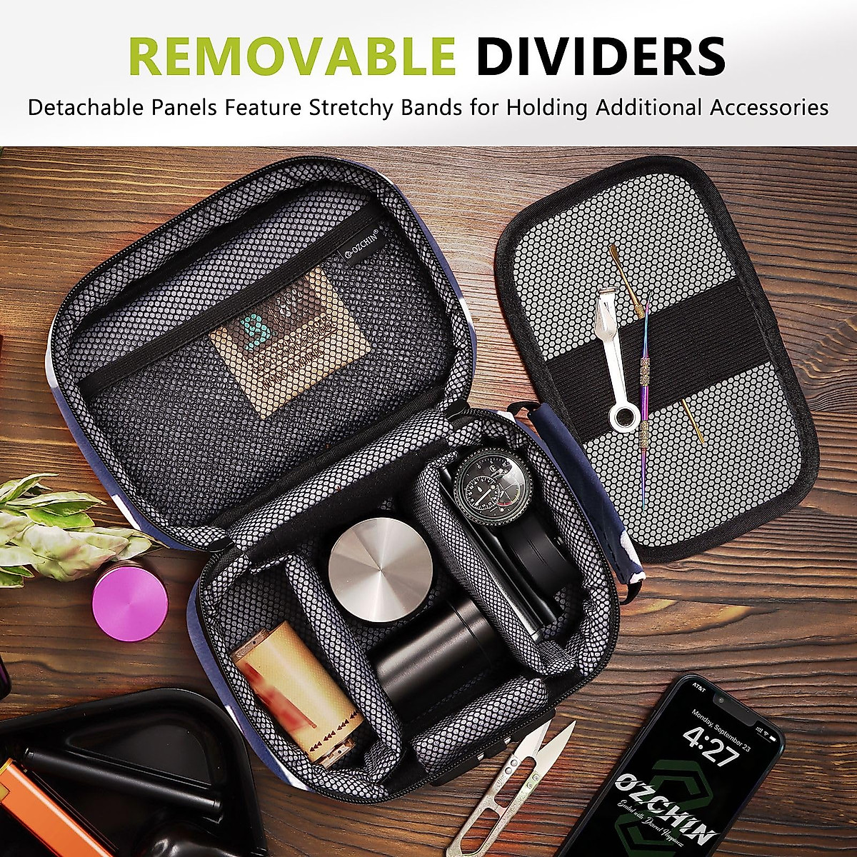 OZCHIN Smell Proof Bag with Combination Lock Tobacco Pipe Pouch Bag File Organizer Case Container Medicine Lock Box Odorless Storage Bag Great Gift for Friend