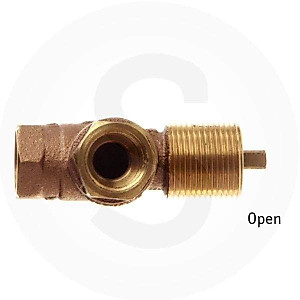 Hearth Products Controls HPC Fire 1/2-Inch Angled Gas Fire Pit Shut Off Valve Kit (MAFB), Flat Black Flange and Key