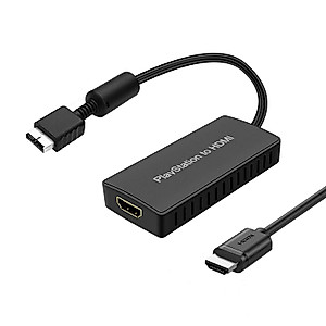 Y.D.F PS2 to HDMI Adapter PS2 HDMI Cable PS2 to HDMI Converter Support 4:3/16:9 Screen Aspect Ratio Switch. Works for PlayStation 1/ PlayStation 2 HD Link Cable PS1 HDMI Adapter PS2 HDMI Converter