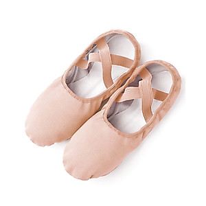 Stelle Ballet Shoes for Women Pink Adult Ballet Slippers Highly Stretch Canvas Dance Yoga Shoes Zapatillas de Ballet(Ballet Pink,8MW)