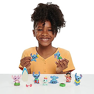 Disney’s Lilo & Stitch Deluxe Figure Set, 13-Piece Set, Officially Licensed Kids Toys for Ages 3 Up by Just Play