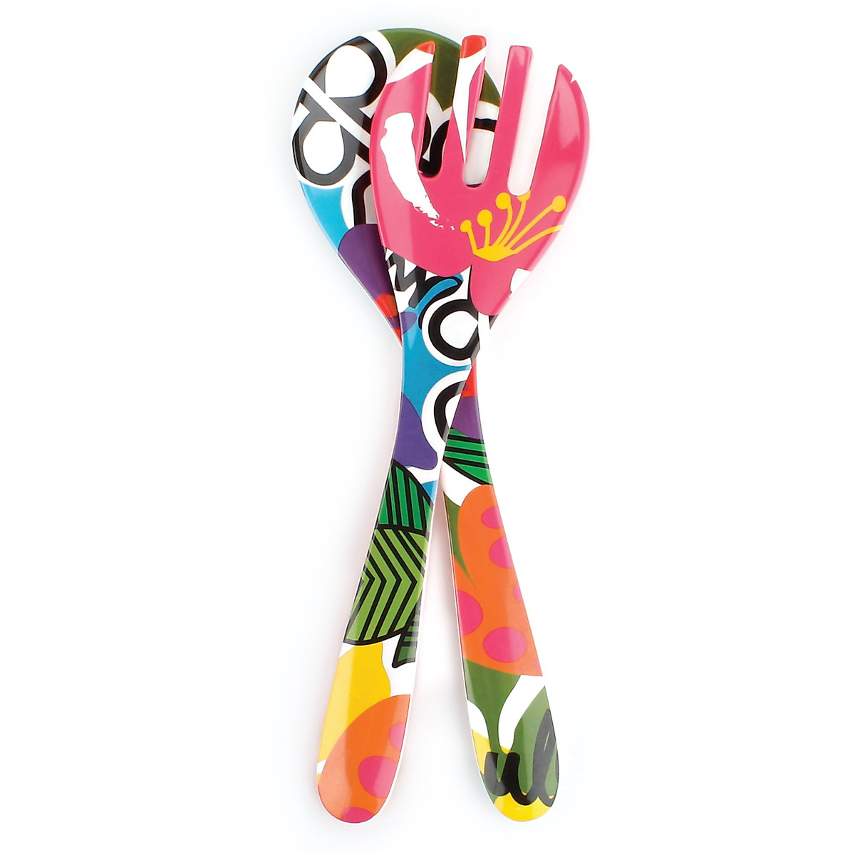 French Bull Salad Server 2 Piece Set - Melamine Dinnerware - 13" - Outdoor, Party, Utensils - Oasis