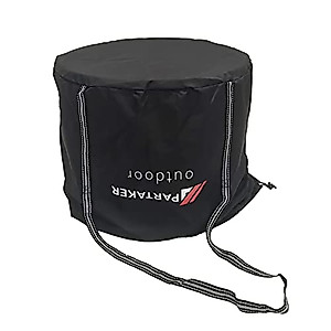 PARTAKER Fire Pit Cover & Carry Bag for Portable Fire-Pit as Solo Stove Yukon, Round Firepit Shelter Accessories for Outdoor Camping (27-In Round)