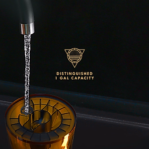 Vornado LUCERNA 2 Alchemy Ultrasonic Humidifier with Ambient Light, 1 Gallon Capacity, 24 Hour Runtime, Modern Luxury Design, Auto Shut-Off, Amber, Whole Room