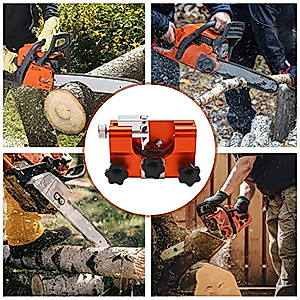 Hand Crank Chainsaw Sharpener Portable Manual Chain Sharpening Jig with Grinding Head Detachable Crank 1220in Chain Saw Guide Sleeve for Lumberjack Garden Worker