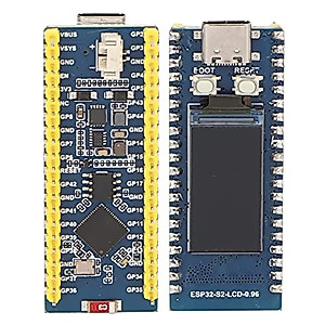 Hosi Development Board Micro Controller, 2.4 GHz WiFi Microcontroller Mini Development Board Colored IPS LCD Display for C C