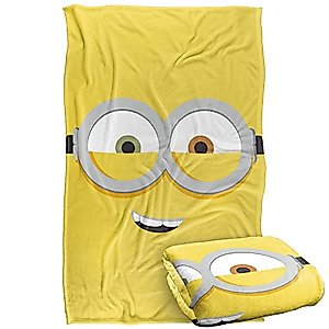 Minions Blanket, 36"x58", Bob Face Silky Touch Super Soft Throw Blanket