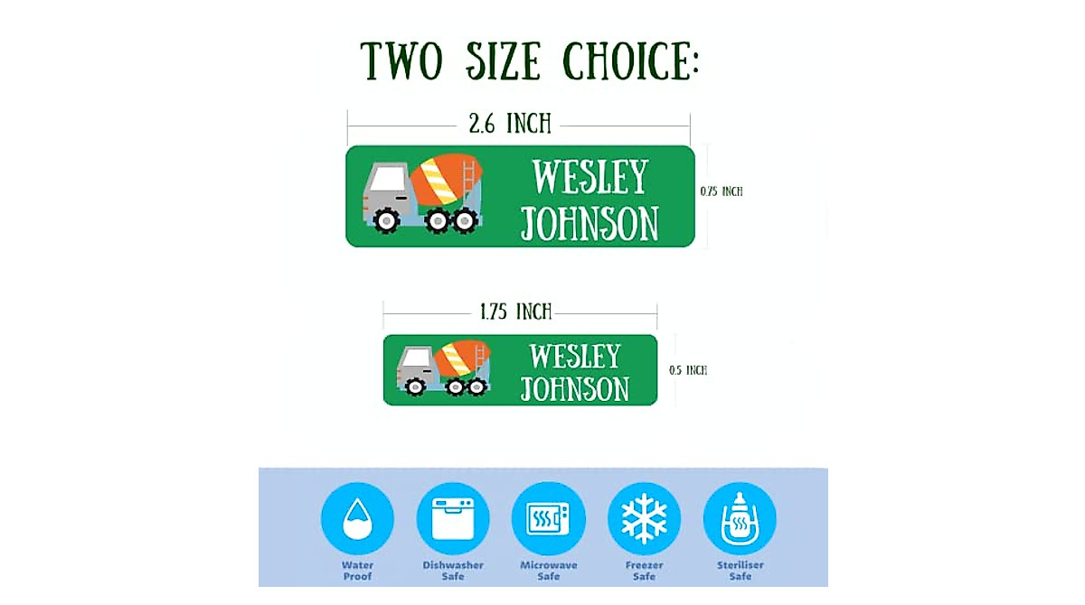 Personalized Waterproof Kid Name Labels for School & Daycare