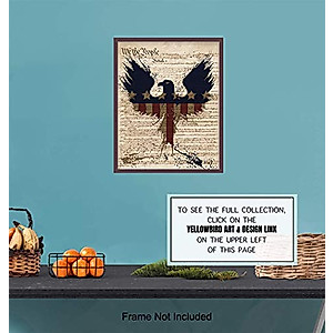 American Pride Dictionary Wall Art - 8X10 US Constitution Poster for Office or Home Decor - Patriotic Gift for Americana Fans - Vintage Decoration - Memorial, Veterans Day or 4th of July Print