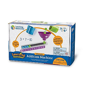 Learning Resources Magnetic Addition Machine, Math Games, Classroom Supplies, Homeschool Supplies, 26 Pieces, Ages 4+