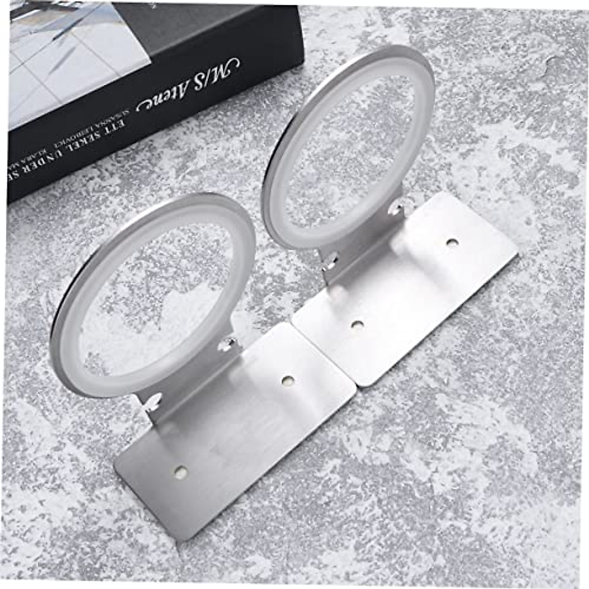 HEMOTON 2pcs 304 Metal Shelf Brackets Vanity Storage Organizer Shelf Holders Countertop Curling Iron Holder Hair Blow Dryer Rack Hand Towel Drying Rack Hair Dryer Rack Blow Dryer Holder