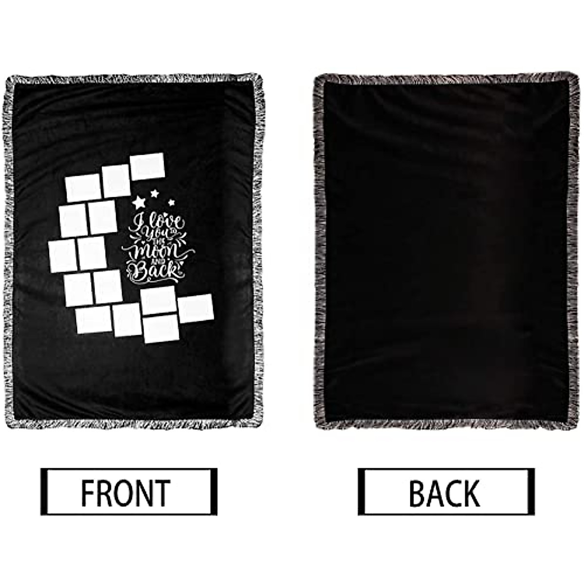LYFLES 2 Pack Sublimation Blanks Throw Blanket with 14 Photos Panel 40"X60",100% Polyester