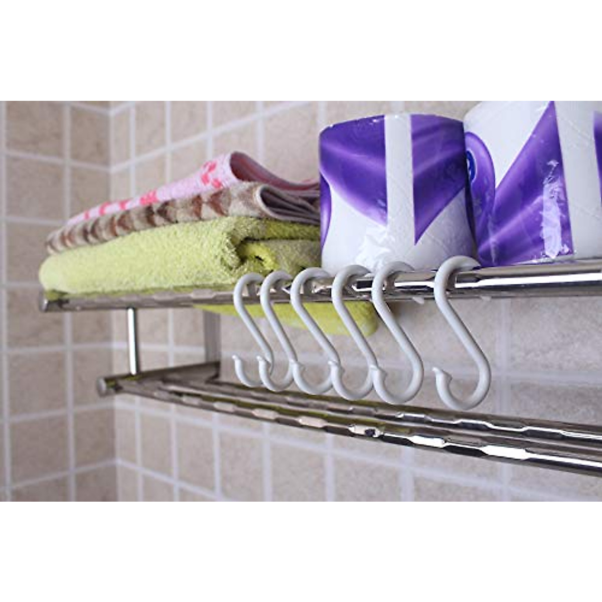 Multi Purpose Plastic Large S Shaped Hook Pack of 12