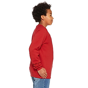 BELLA + CANVAS Youth Sponge Fleece Sweatshirt S Red