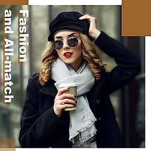 Toulite 16 Pcs Women Newsboy Hat Wool Visor Beret Cap 8 Panels Cabbie Sailor Hats Hippie Vintage Newsboy Octagonal Fiddler Hats for Women Girls