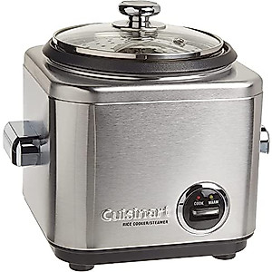 Cuisinart CRC-400 4 Cup Rice Cooker, Stainless Steel Exterior
