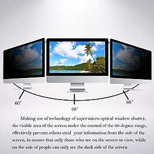 24''W Inch Privacy Screen Filter for Desktop Computer Widescreen Monitor - Anti-Glare, Blocks 96% UV,Anti-Scratch with 16:10 Aspect Ratio
