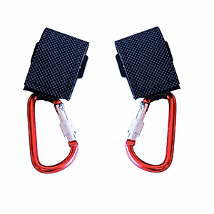 AKOAK 2 Pack Baby Stroller Hooks, Skidproof and Multi Purpose Hooks for Diaper Bags, Shopping Bags,Groceries and Clothing, Great Accessory for Mommy When Walking Or Shopping,Red